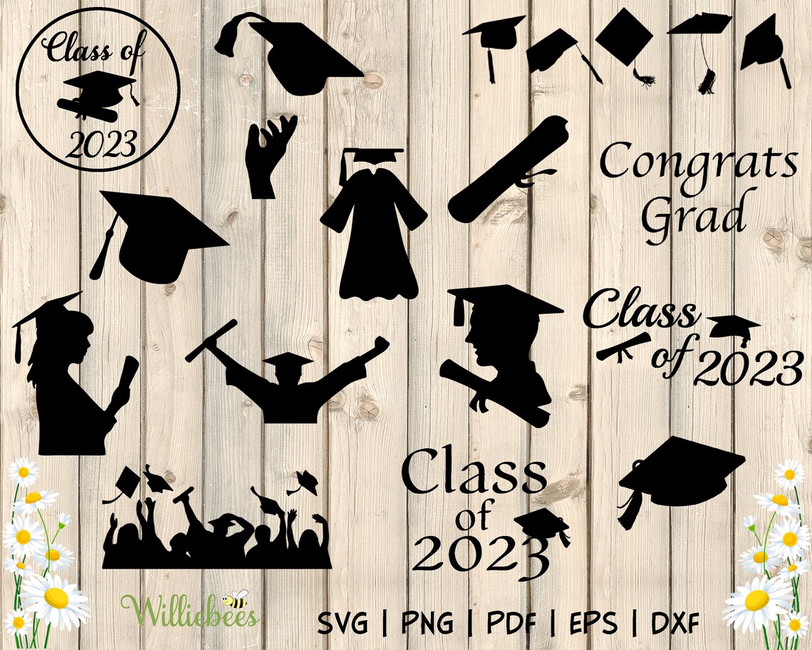 Graduation 2023 Clipart Grad Cap SVG Grad Day Class Of - Etsy Canada
