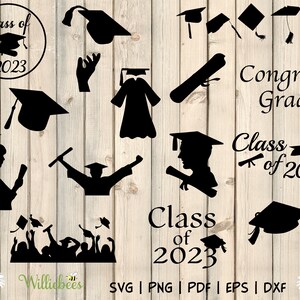 Graduation 2023 Clipart Grad Cap SVG Grad Day Class Of - Etsy Canada