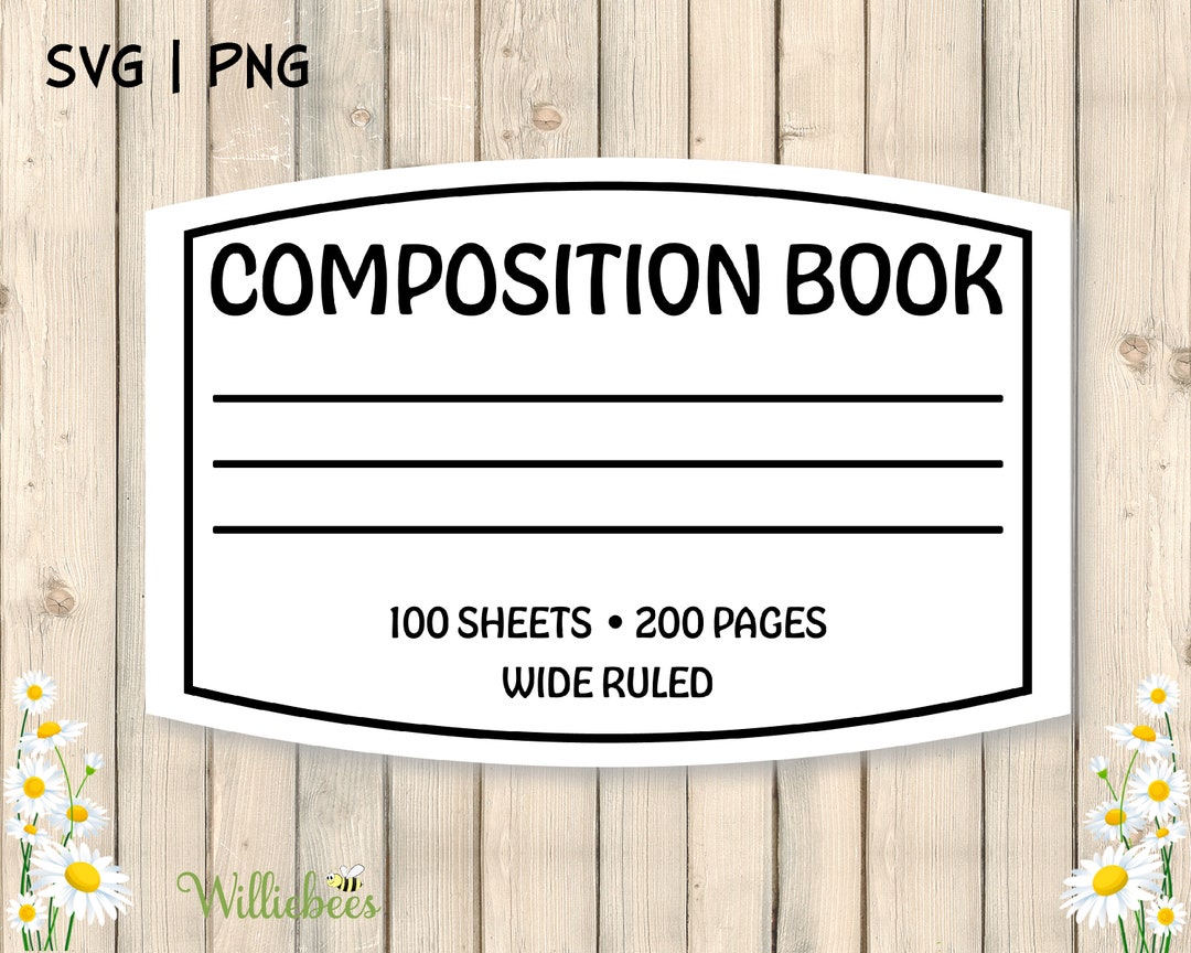 Composition Notebook Label Scrapbook Project Crafting Image - Etsy