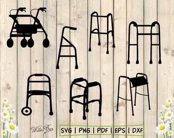 Medical Walker SVG Elderly Walker Rollators SVG Walker for - Etsy