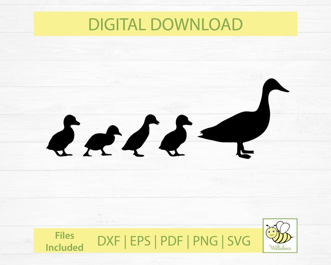 Ducks SVG, Mom and Baby Ducks Clipart, Family of Ducks, Quack Quack ...