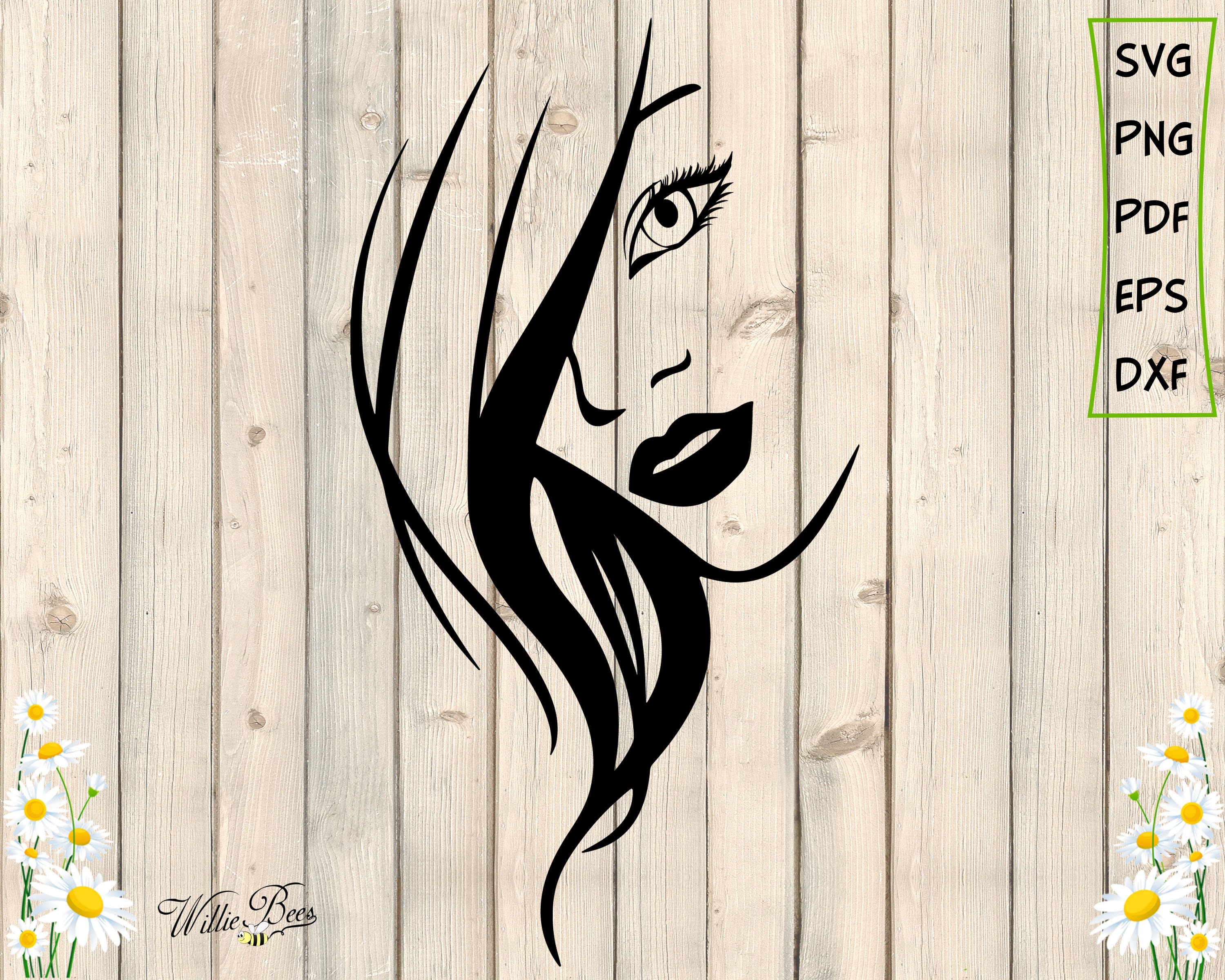 Woman Face SVG Woman Head SVG Lady Face SVG Female Head | Etsy Canada