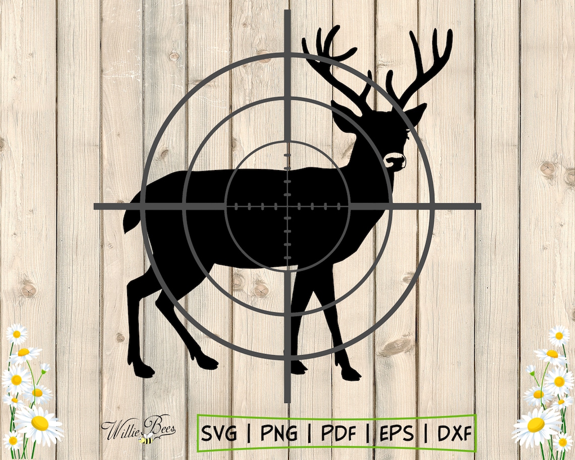 Deer in Crosshairs SVG Buck in Gun Sight Deer in Scope Deer - Etsy