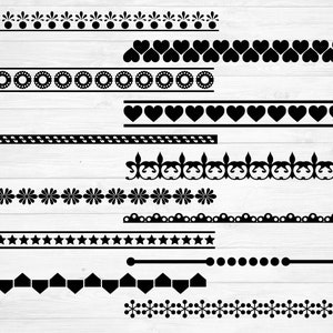 Line Border Patterns SVG, Vector Border, Decoration Element, Ornament ...