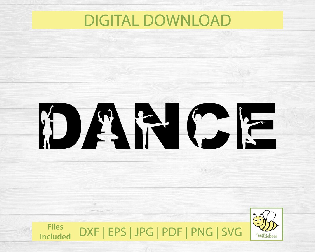 Dance Word SVG, Dance Mom PNG, Ballerina Silhouette, Dance Team, Jazz ...
