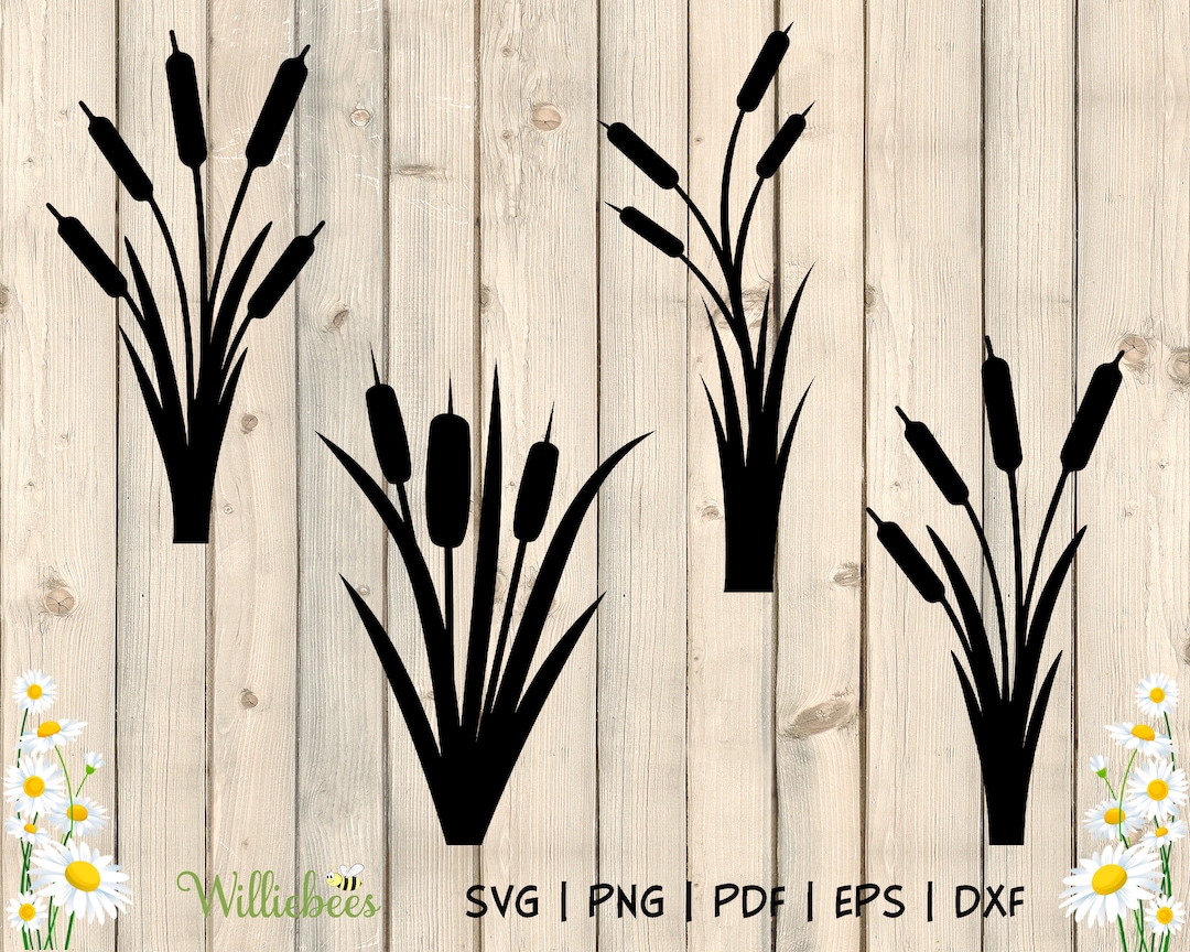 Cattails SVG, Marsh Plant, Aquatic Wildlife, Flat Leaves, Mat Chair ...