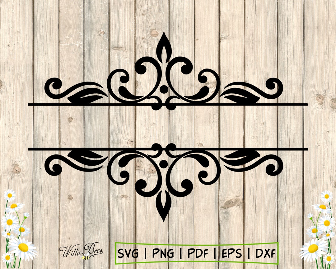 Split Monogram Frame, Monogram Design, Motif SVG, Mailbox Monogram ...