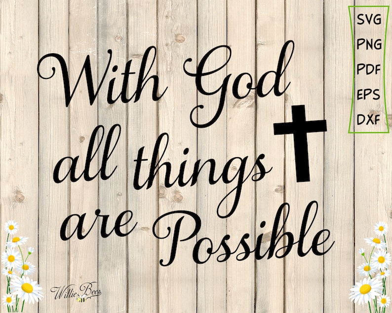 Religious SVG Cross SVG With God SVG Church Verse Bible - Etsy