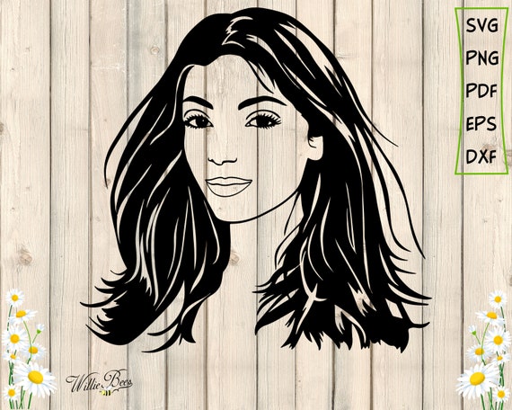 Girl Face SVG Girl Head Woman Face SVG Female Face Girl | Etsy