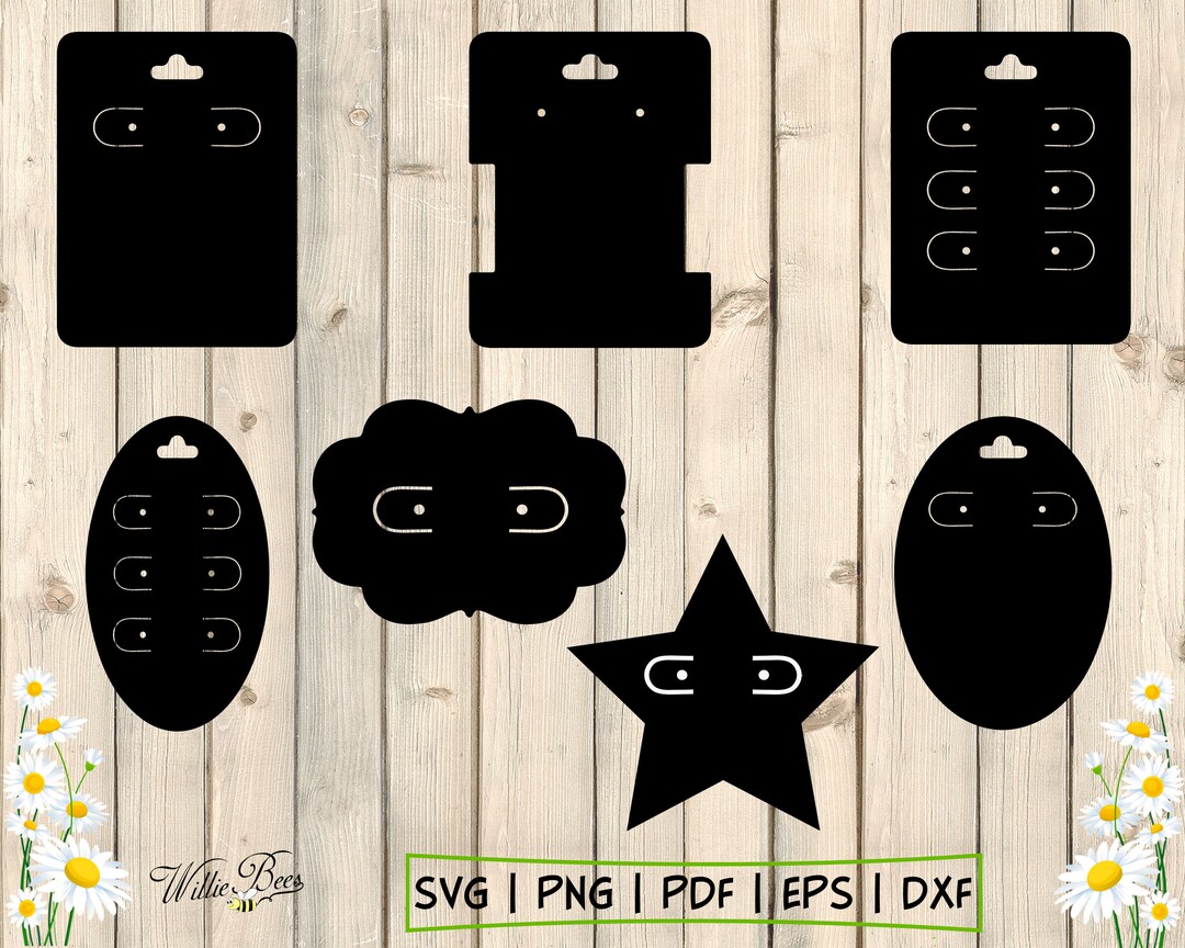 Earring Card Template, Earring Display Template, Jewelry Packaging ...