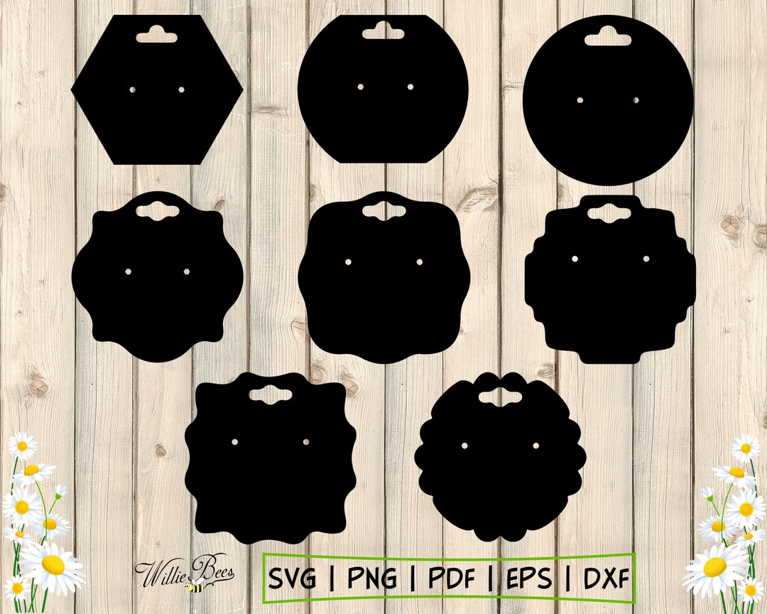 Rounded Earring Card Template, Earring Display Template, Jewelry ...