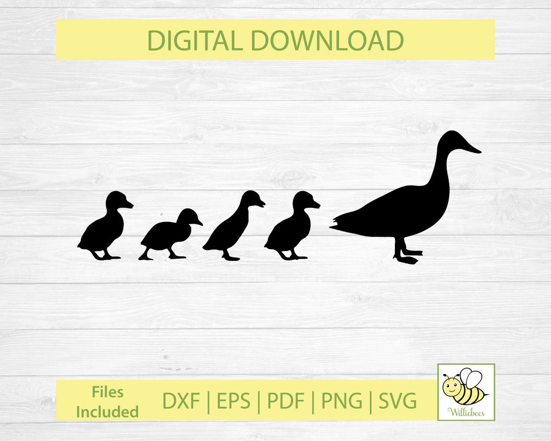 Ducks SVG, Mom and Baby Ducks Clipart, Family of Ducks, Quack Quack ...