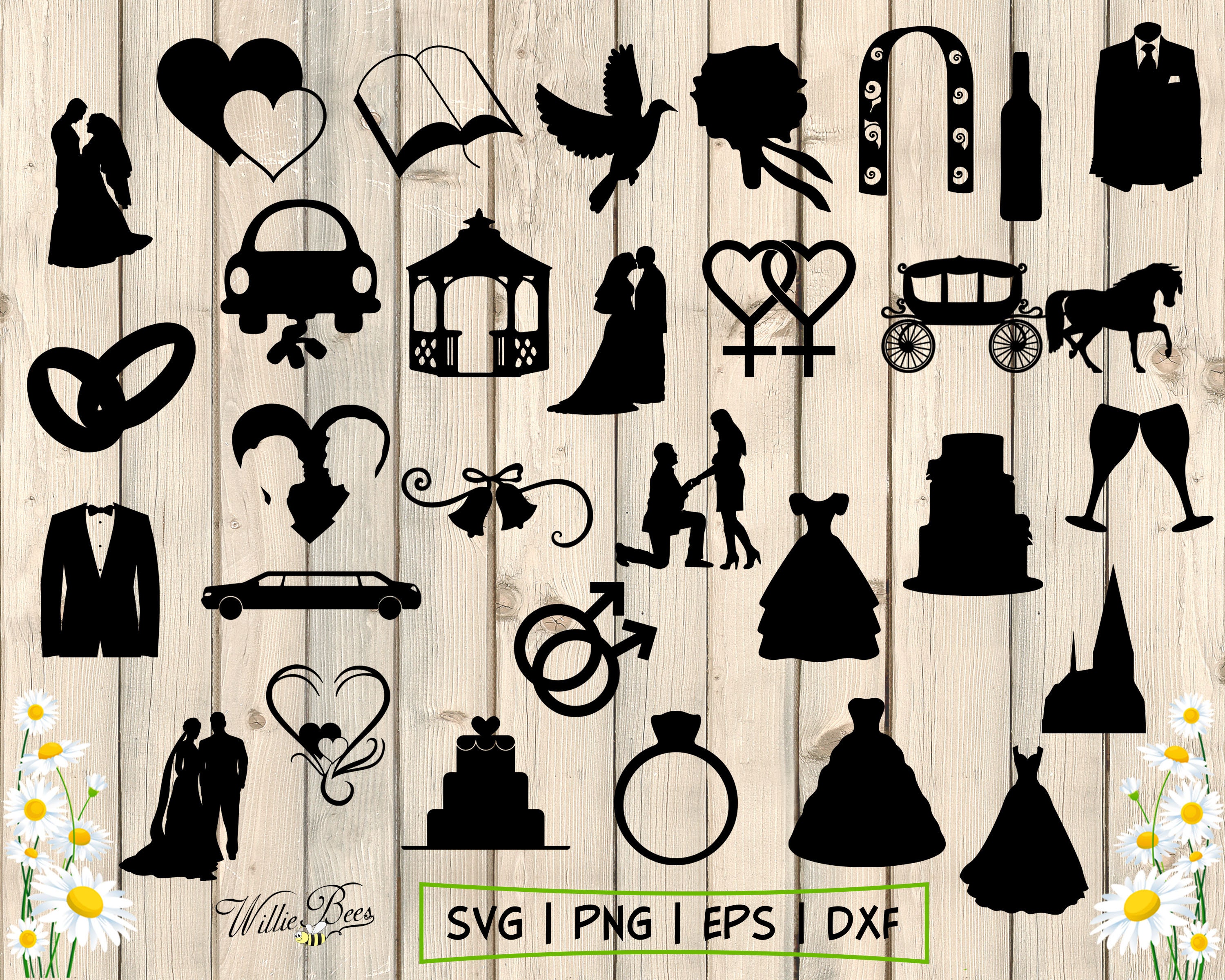 Wedding SVG Clip Art Bride SVG Wedding Dress SVG Bride and - Etsy Canada