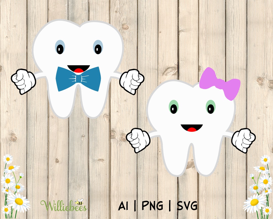 Tooth Fairy Boy and Girl Bundle SVG Tooth SVG Transparent - Etsy