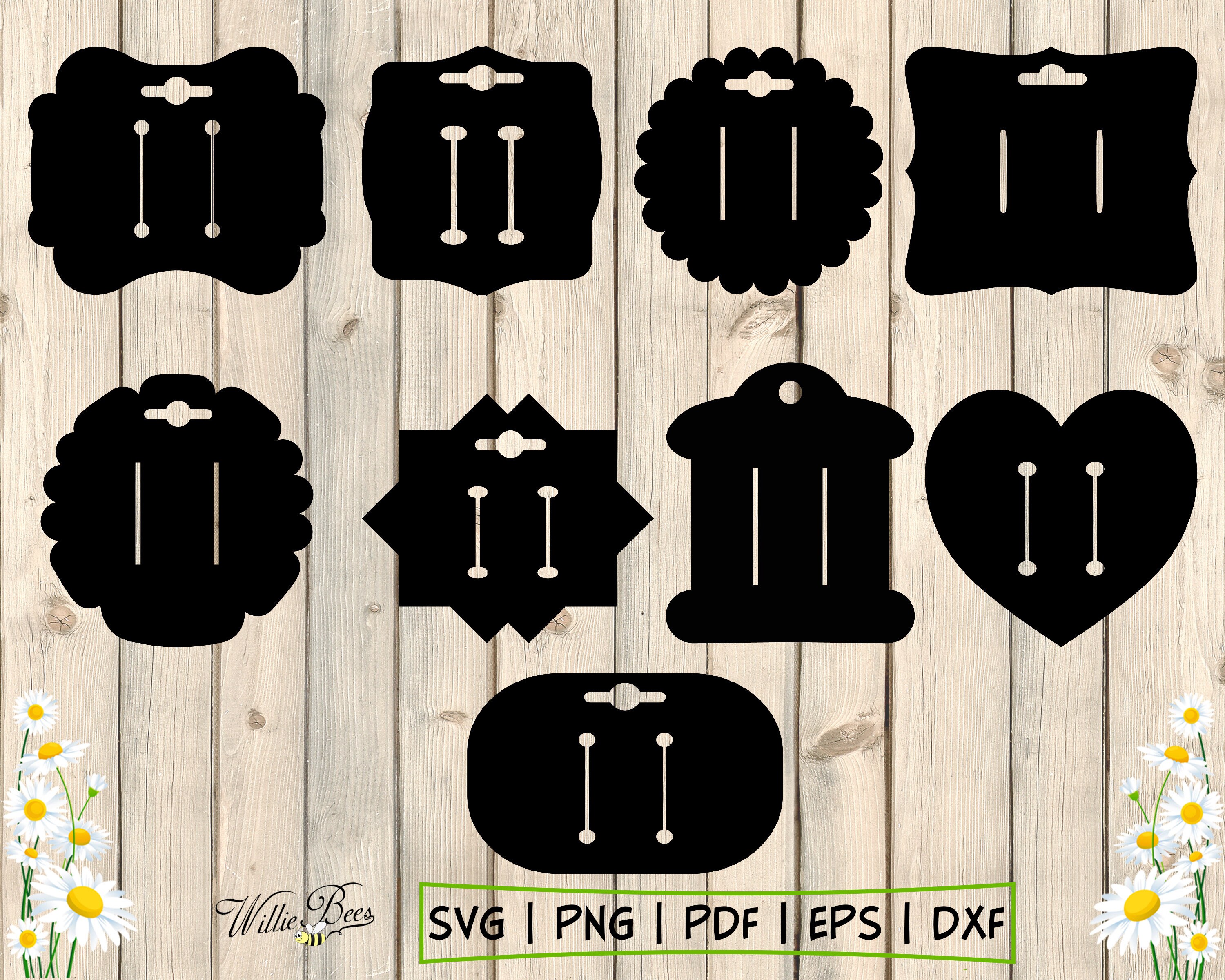 Hair Clip Display Card Hair Bow Card Display Barrette Card - Etsy