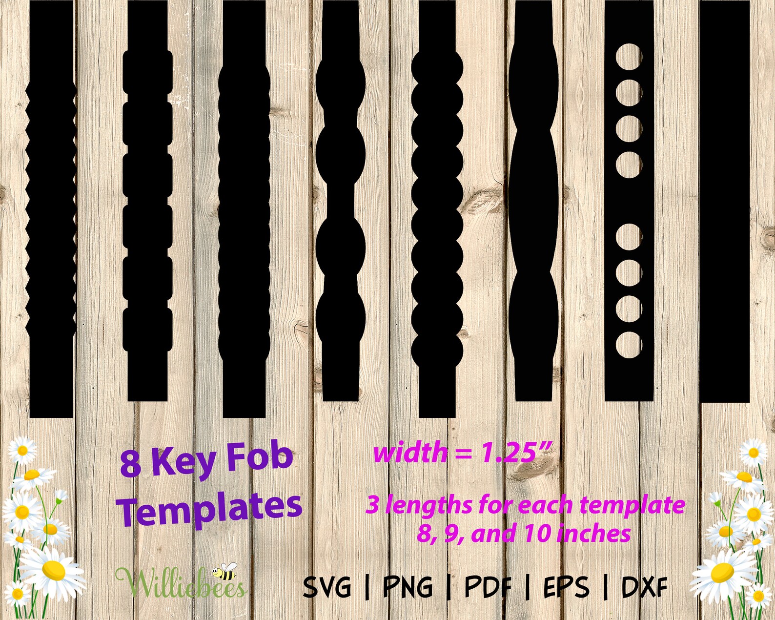 Wrist Key Fob Chain Template SVG Wristlet Cricut Cut File - Etsy Canada