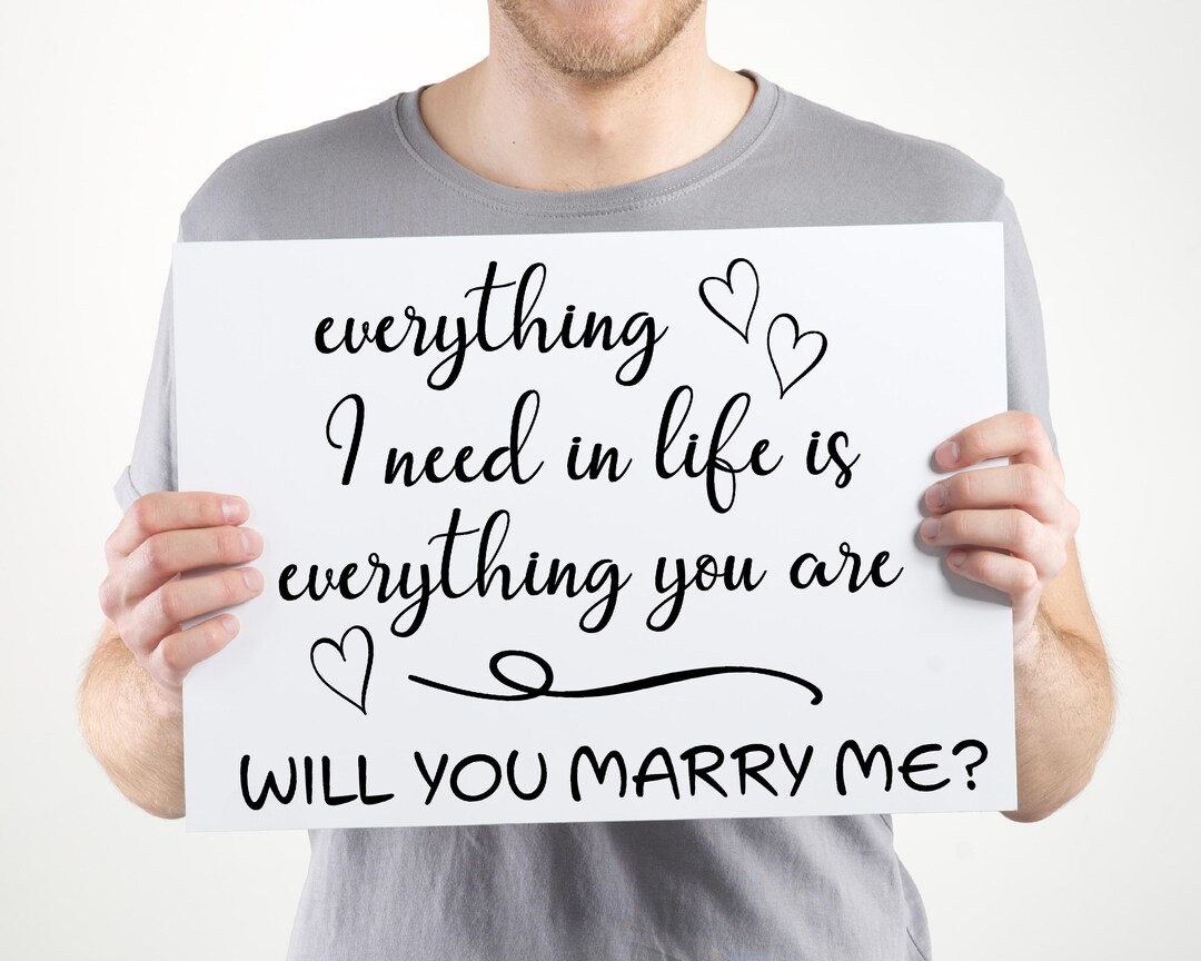 Marriage Proposal, Will You Marry Me SVG, Engagement SVG, Marry Me Card ...