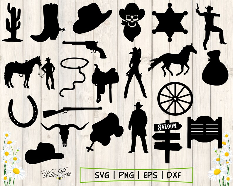 Wild West SVG Western Clipart Cowboy SVG Cowgirl Svg - Etsy