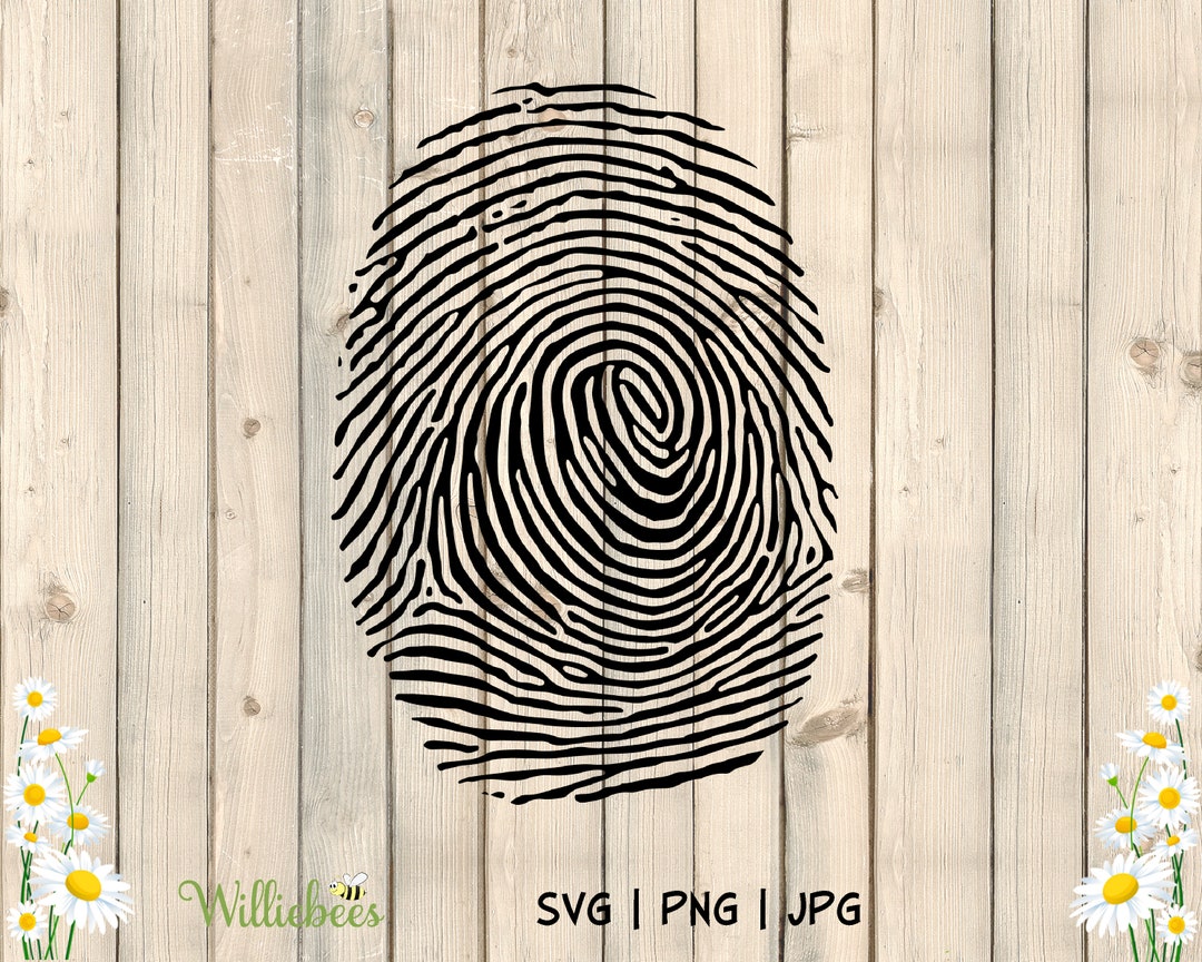 Fingerprint SVG, Silhouette Clipart, Finger Print Image, Thumbprint ...