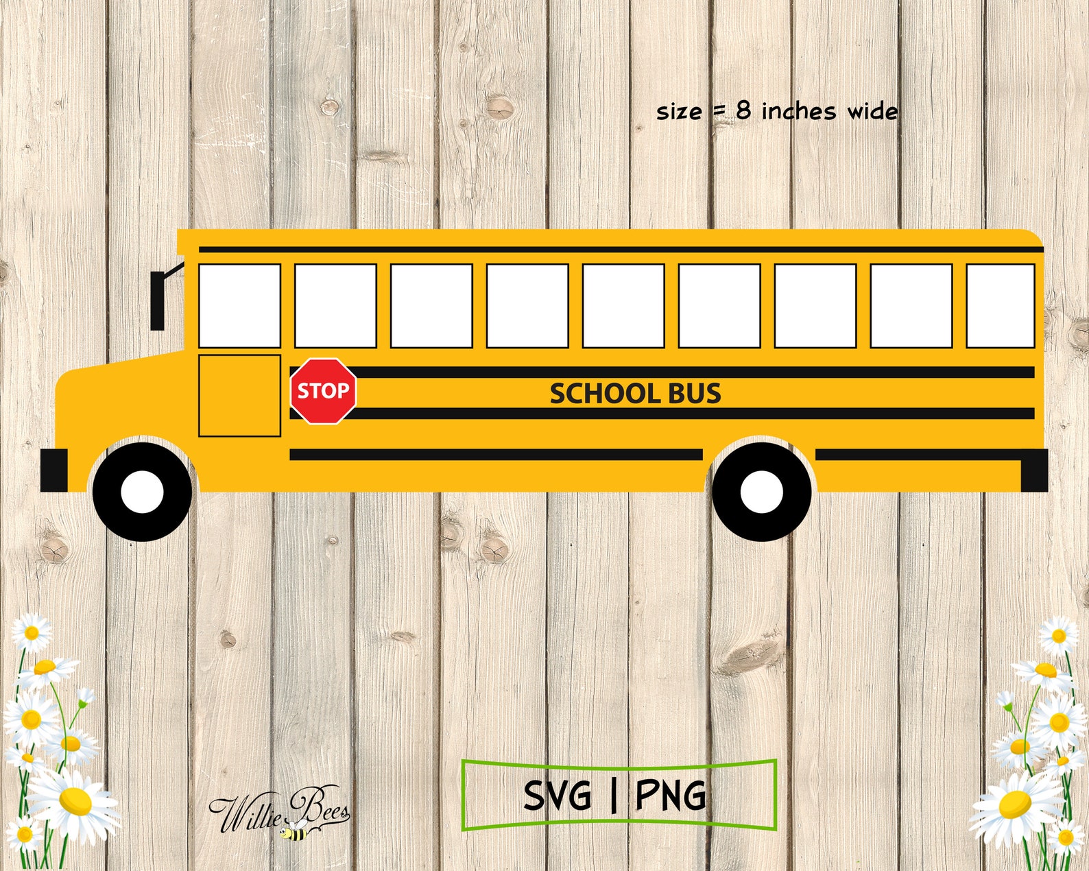 Yellow School Bus SVG Big Yellow Bus School Bus Clipart Kid | Etsy