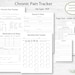 Chronic Pain Tracker Worksheets, Pain Journal, Personal Tracker ...