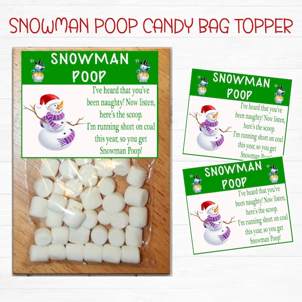 Snowman Poop Bag Topper - Etsy