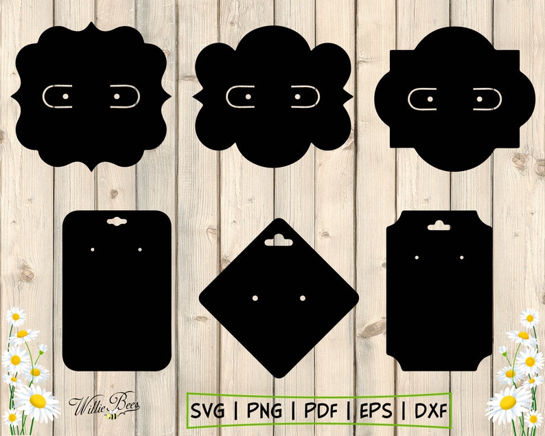 Earring Display Template Jewelry Packaging Earring Card | Etsy