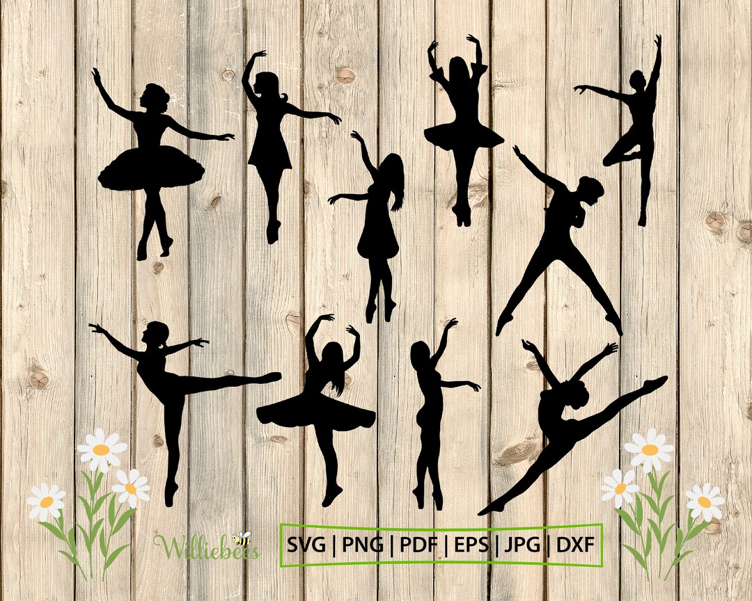 Dance SVG for Cricut, Ballet Dancers Silhouette, Dance Team, Dancer ...