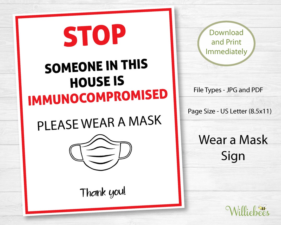 Immunocompromised Person Inside Medical Stop Sign, Sick Family Member ...