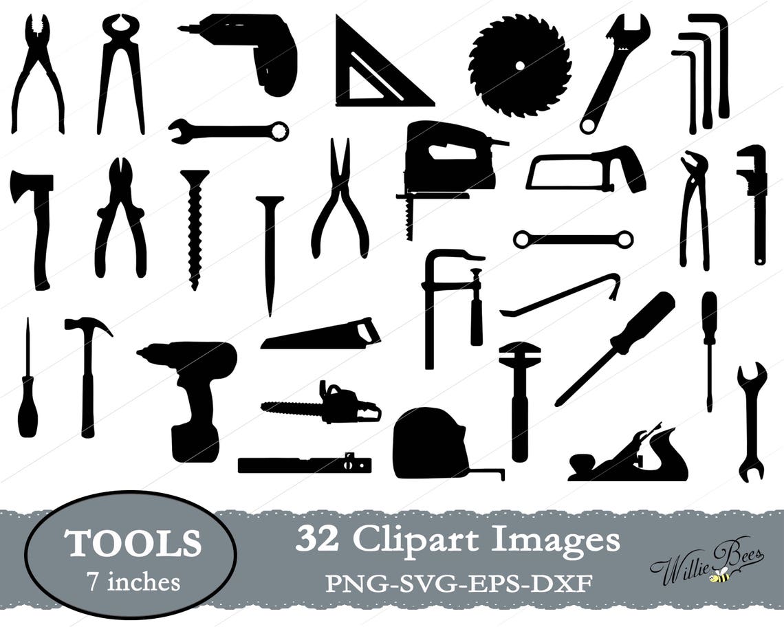 Handyman Tools SVG Hardware Clipart Electric Drill Saw SVG - Etsy