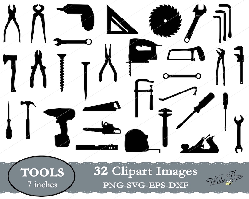 Handyman Tools SVG Hardware Clipart Electric Drill Saw SVG - Etsy