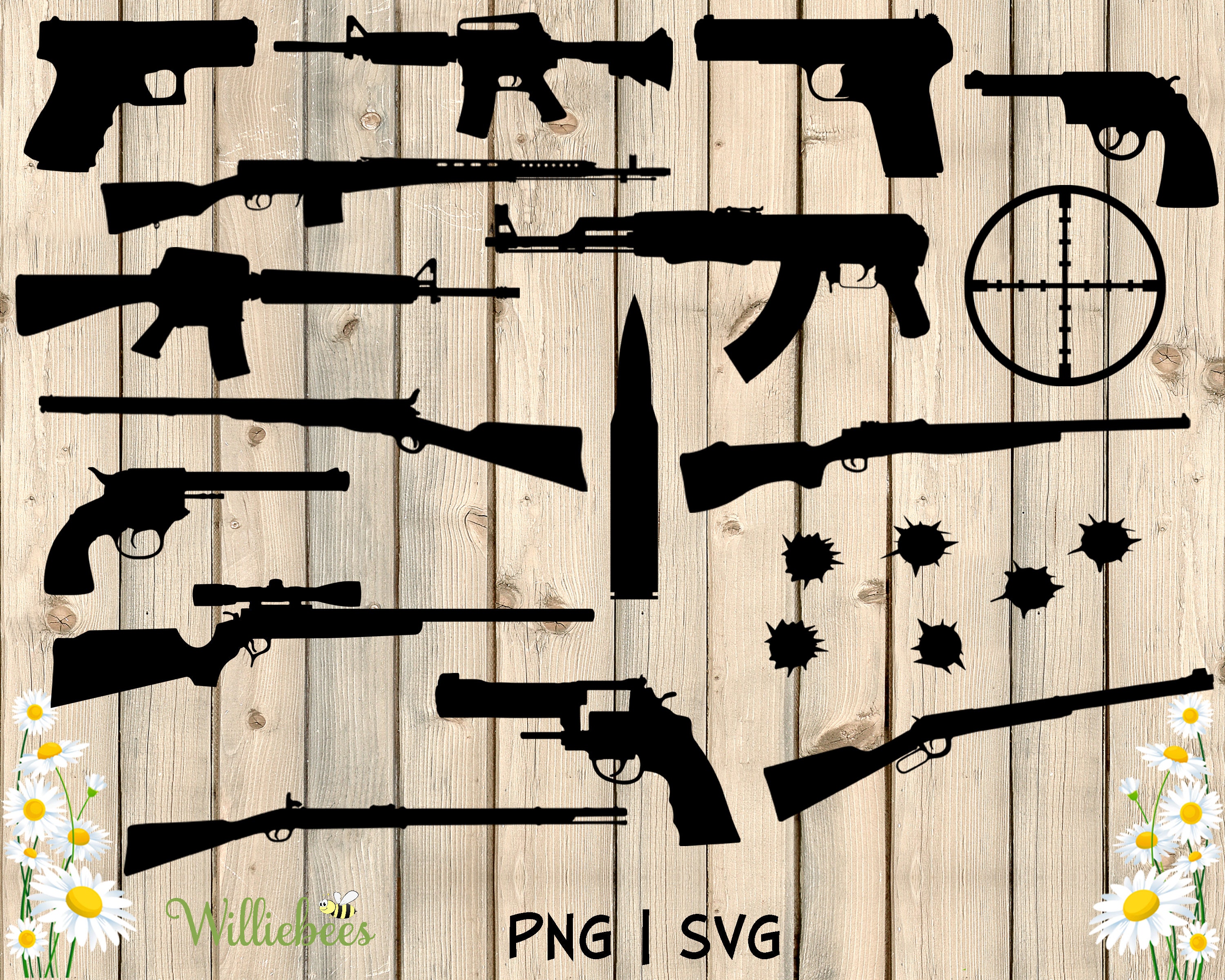 Firearms SVG Clipart Guns SVG Kill Weapons Hunting Weapons - Etsy Canada