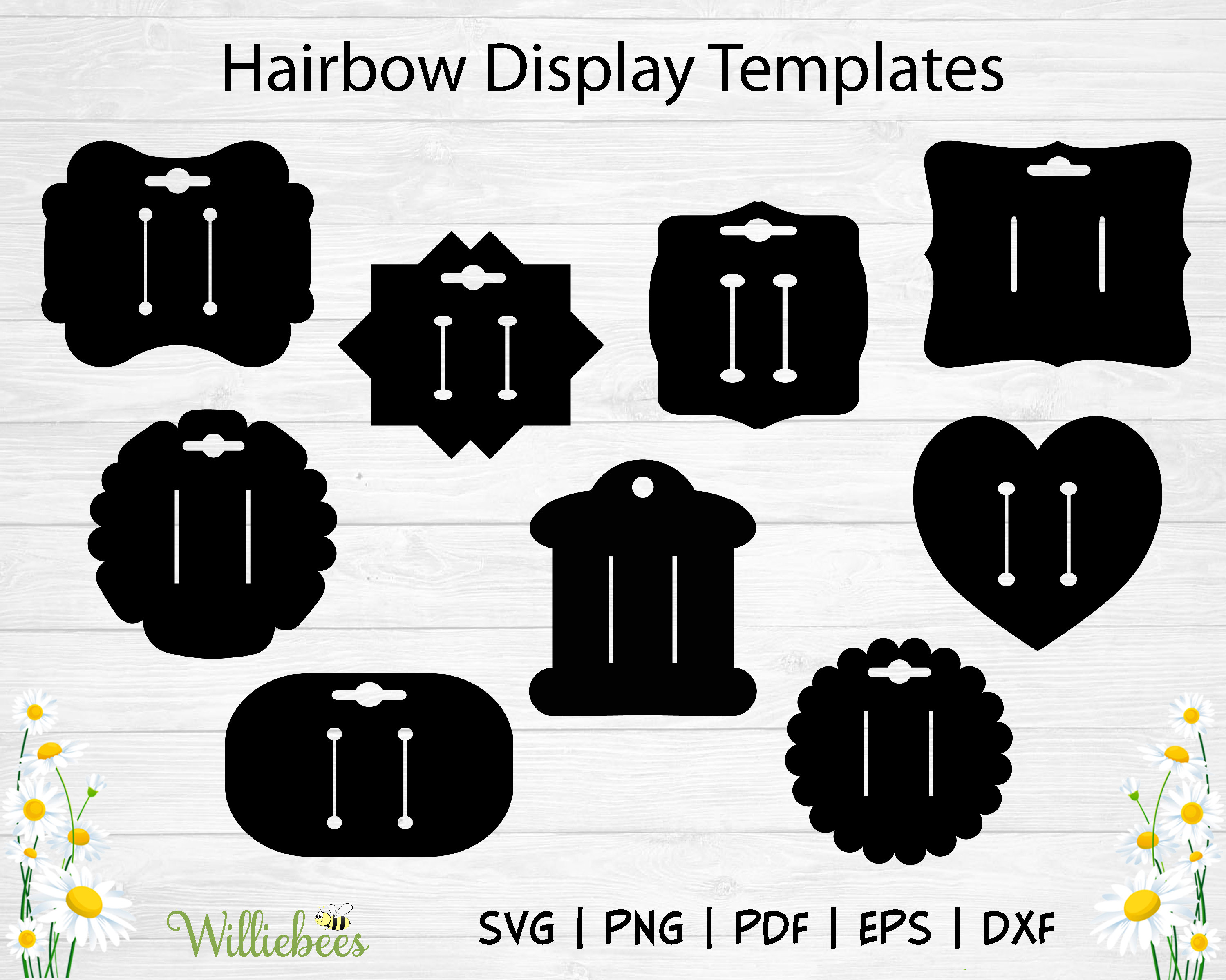 Hair Clip Display Card, Hair Bow Card Display, Barrette Card, Bow Hair ...