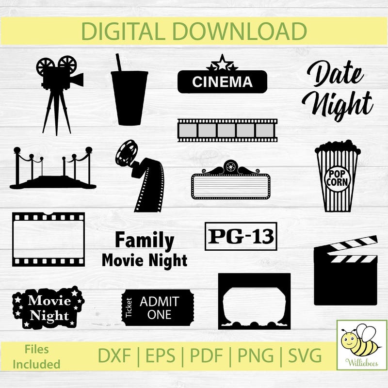 Movie Clipart - Etsy