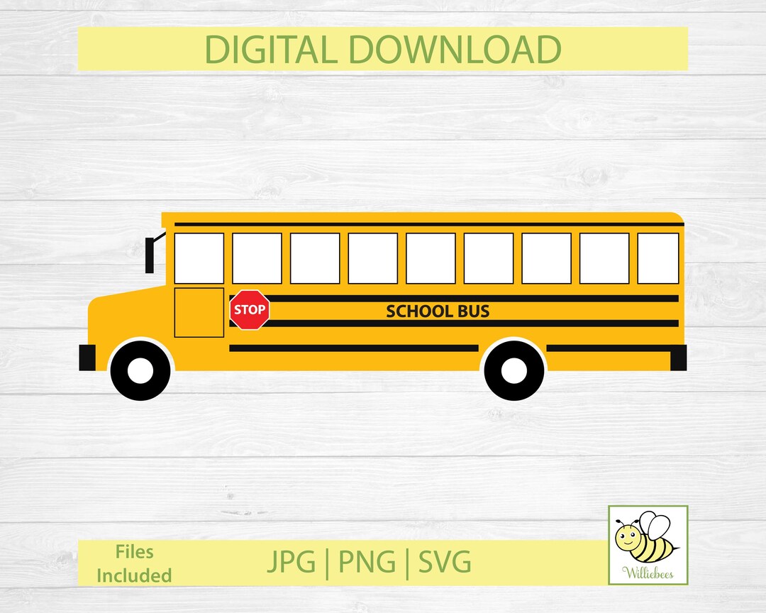 Yellow School Bus SVG, Big Yellow Bus, School Bus Clipart, Kid Shirt ...