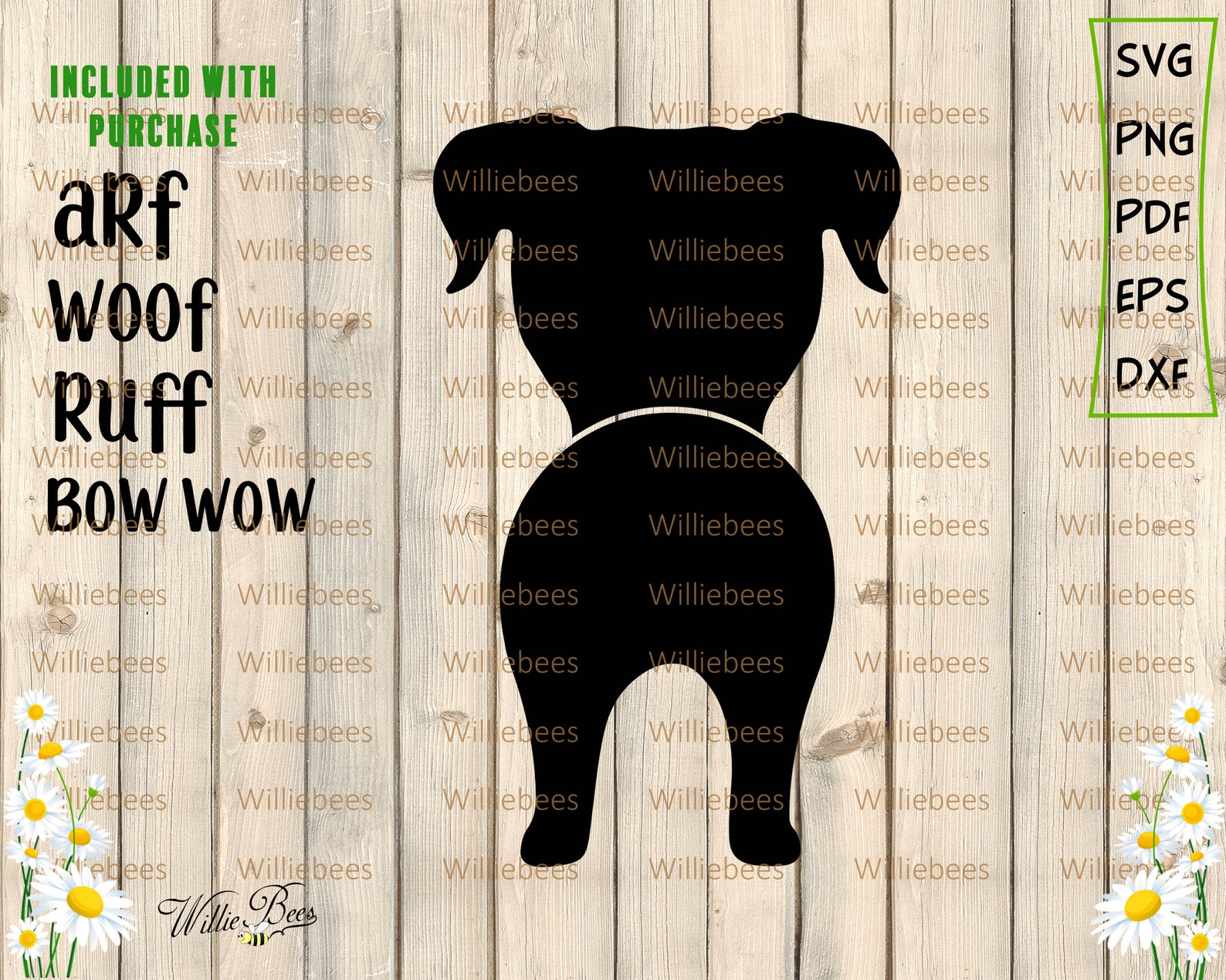 Boxer Dog SVG Boxer Dog Butt Dog Clipart Decal Glowforge - Etsy