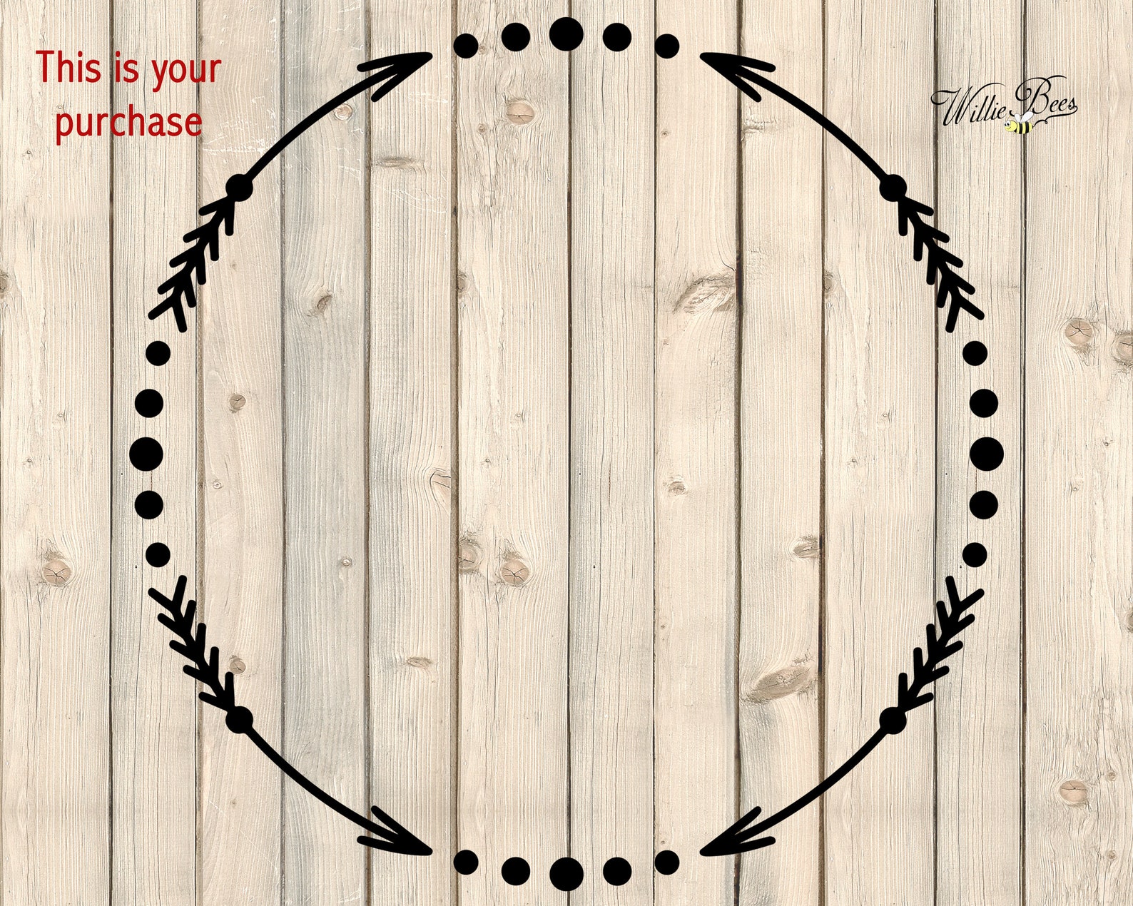 Circle Monogram Frame SVG Arrow Circle Monogram SVG Arrow | Etsy