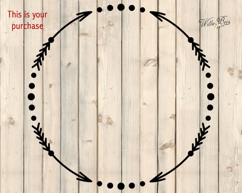 Circle Monogram Frame SVG Arrow Circle Monogram SVG Arrow | Etsy
