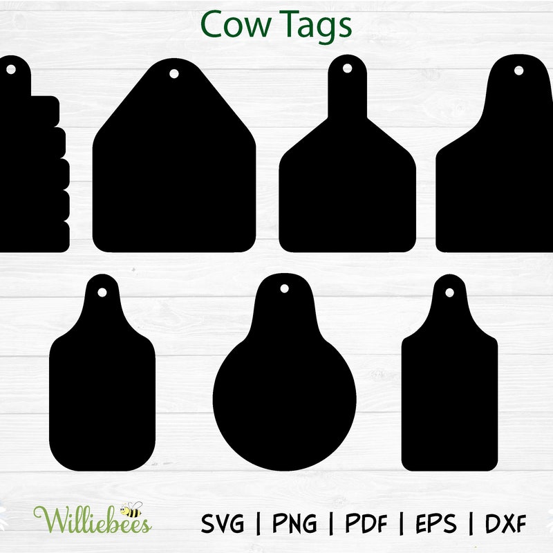 Cattle Tag Svg - Etsy