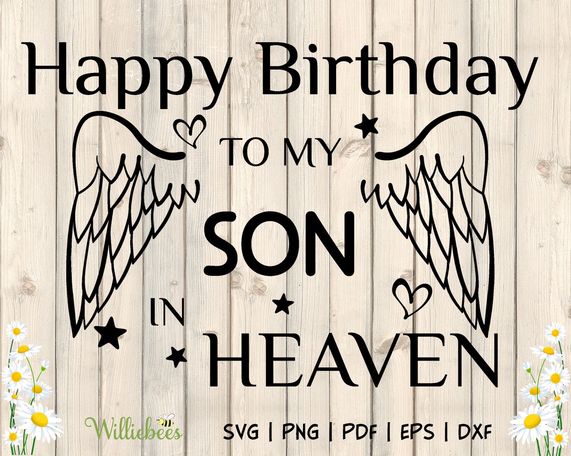 Happy Birthday to My Son in Heaven Remembering You in Memory - Etsy