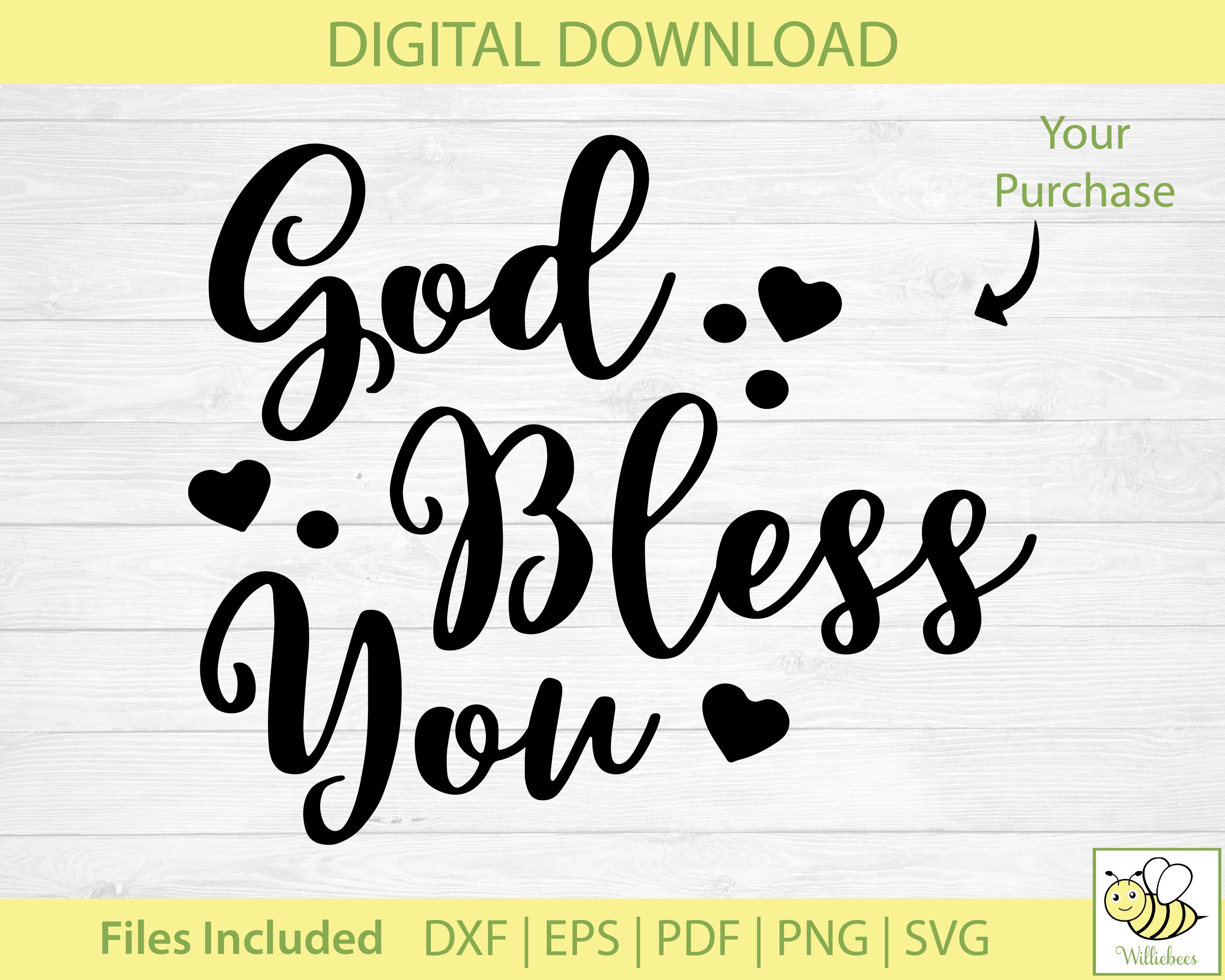 God SVG, Religious, God Bless You, Bible, Church, God Bless, God Bless ...