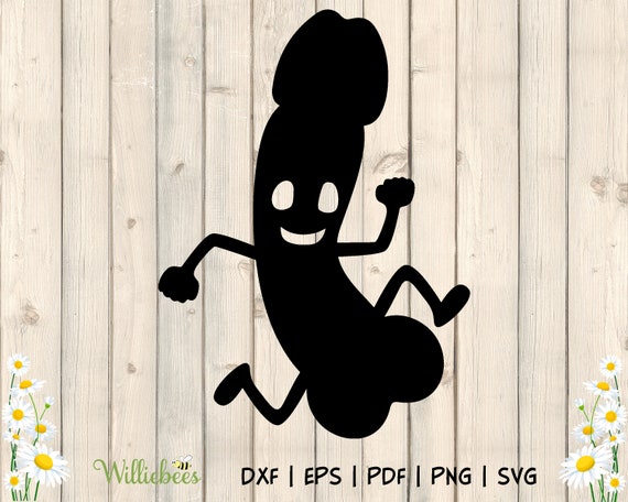 Running Penis Svg Mans Dick Penis Silhouette Etsy