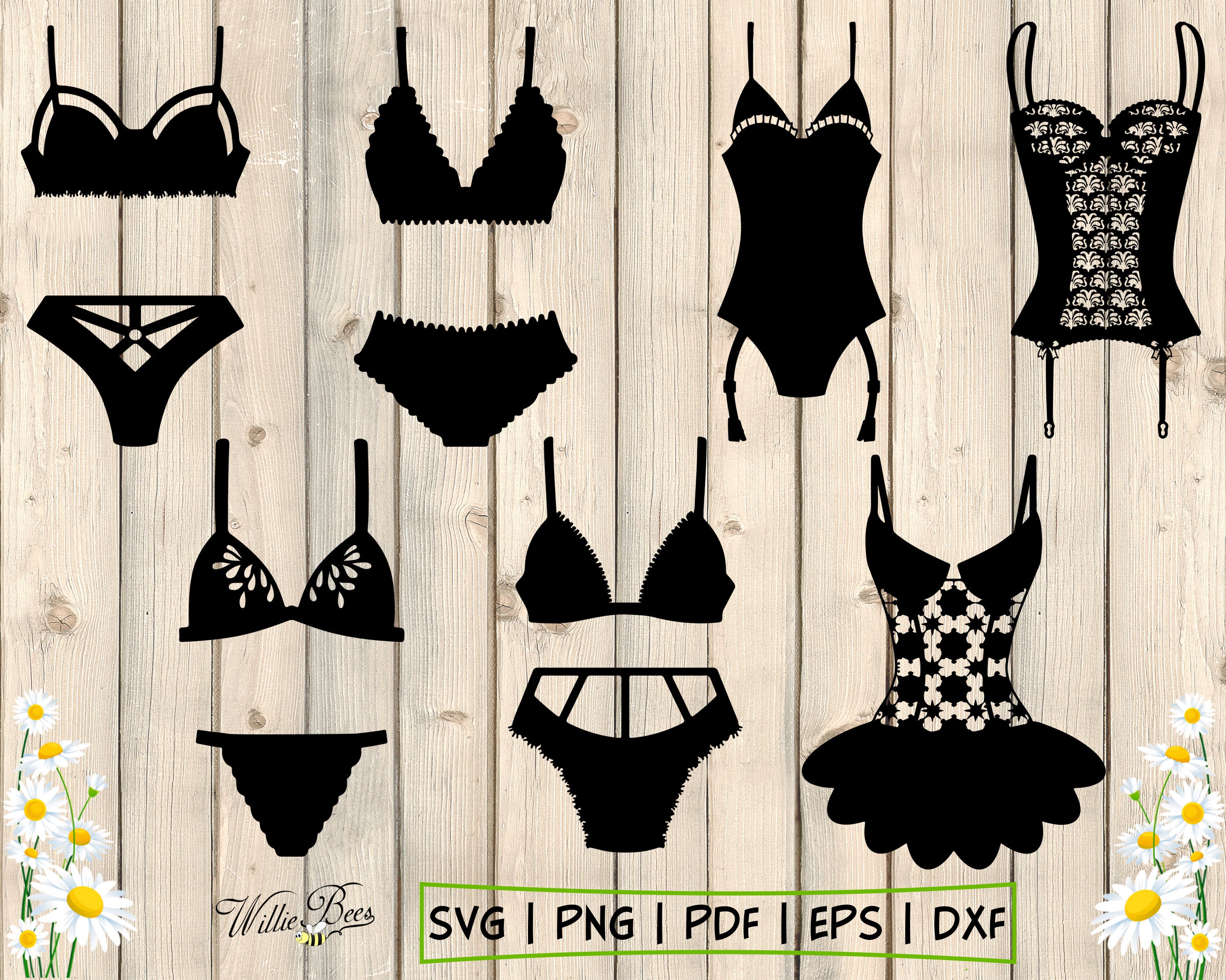 Womens Lingerie Svg Sexy Outfit Sexy Sleepwear Sexy Etsy