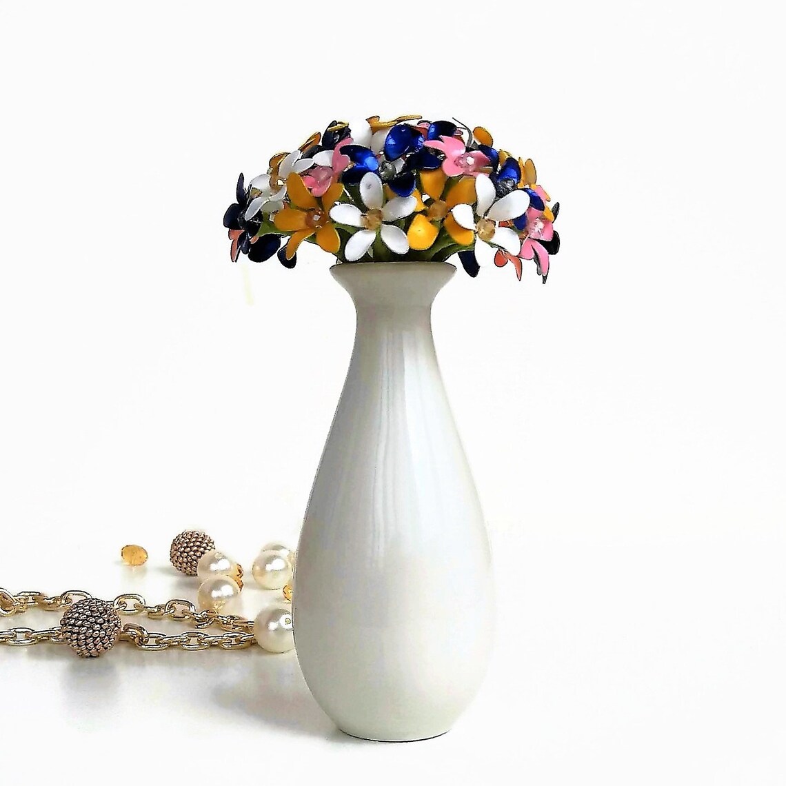 Miniature Floral Arrangement Vase Desk Decor Wedding Table - Etsy