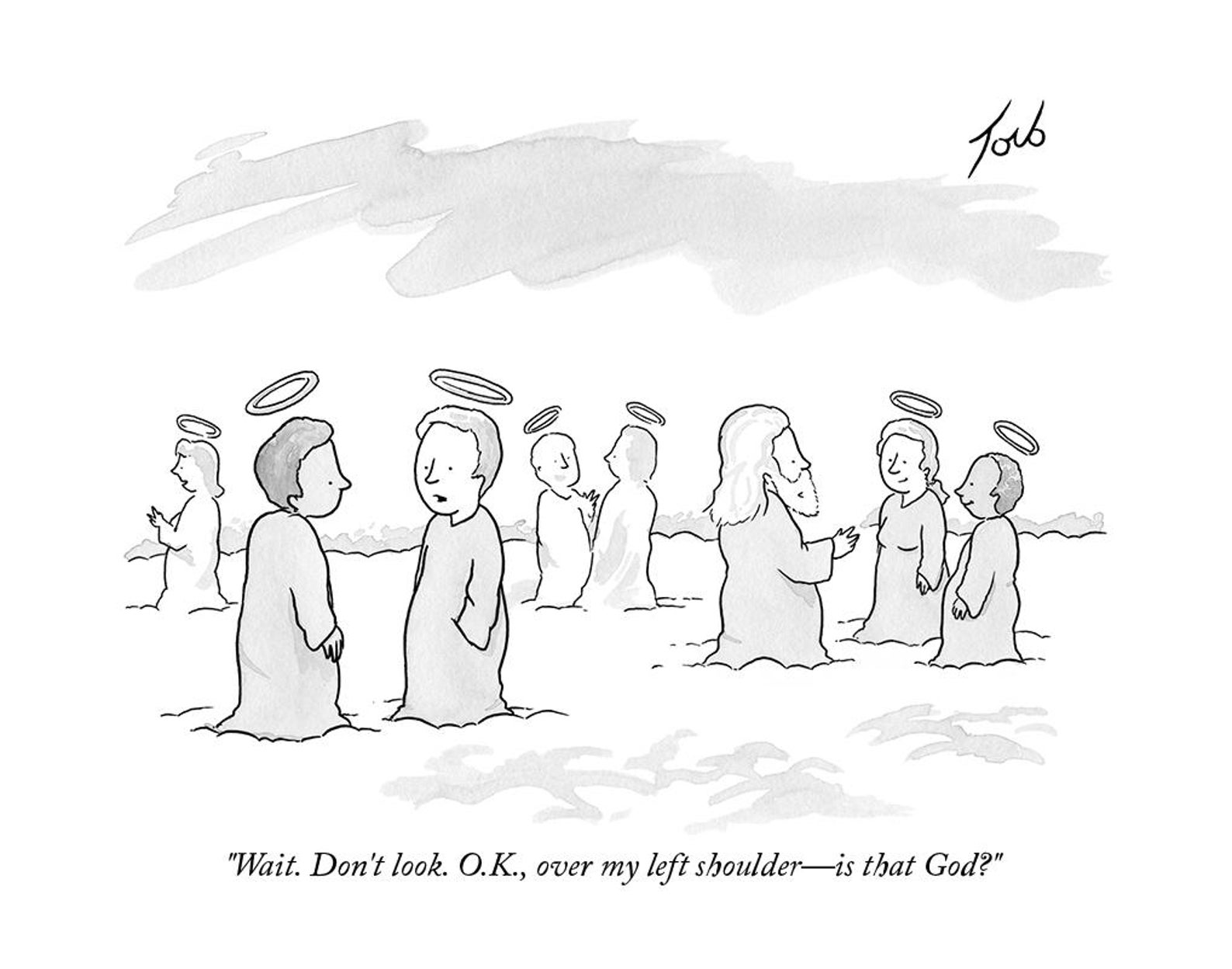 Signed Print of My New Yorker Cartoon "is That God?" - Etsy