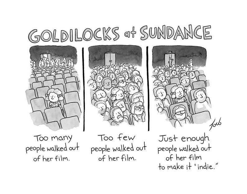 Signed Print of My New Yorker Cartoon "goldilocks at Sundance" - Etsy