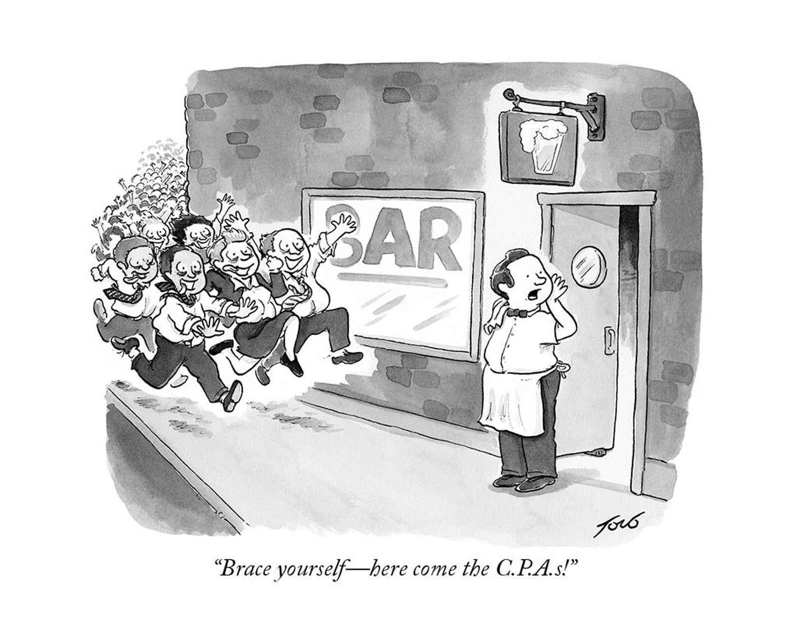 Signed Giclee Print of My New Yorker Cartoon "brace Yourself Here Come ...