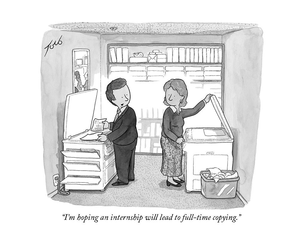 Signed Print of My New Yorker Cartoon "full-time Copying" - Etsy UK
