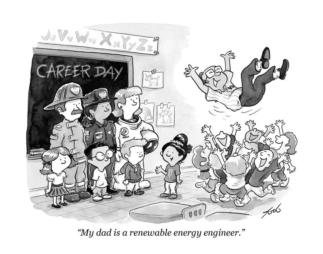 Signed Print of My Cartoon my Dad is A Renewable Energy Engineer - Etsy