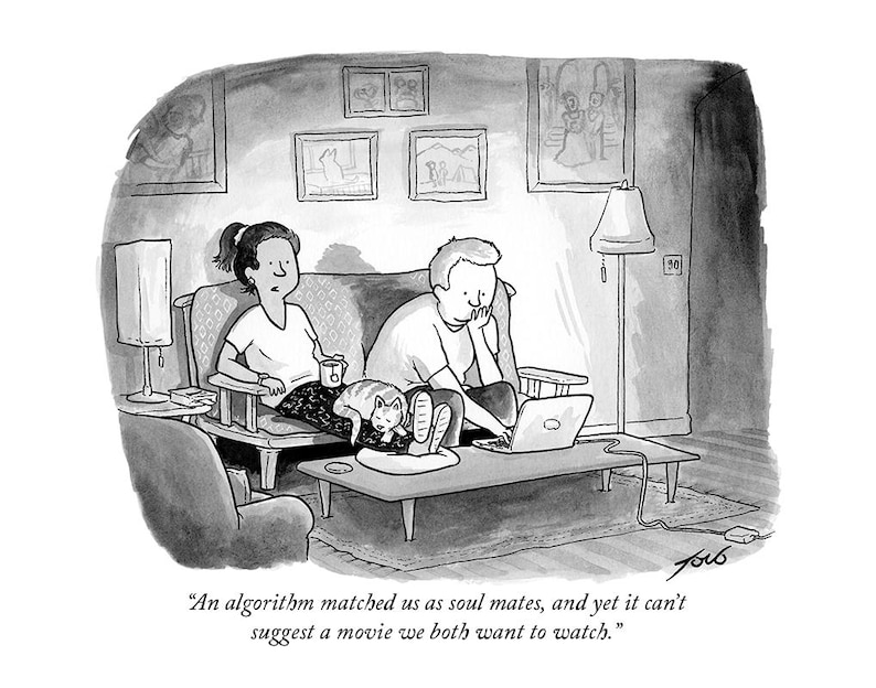Signed Print of My New Yorker Cartoon "an Algorithm Matched Us as Soul ...